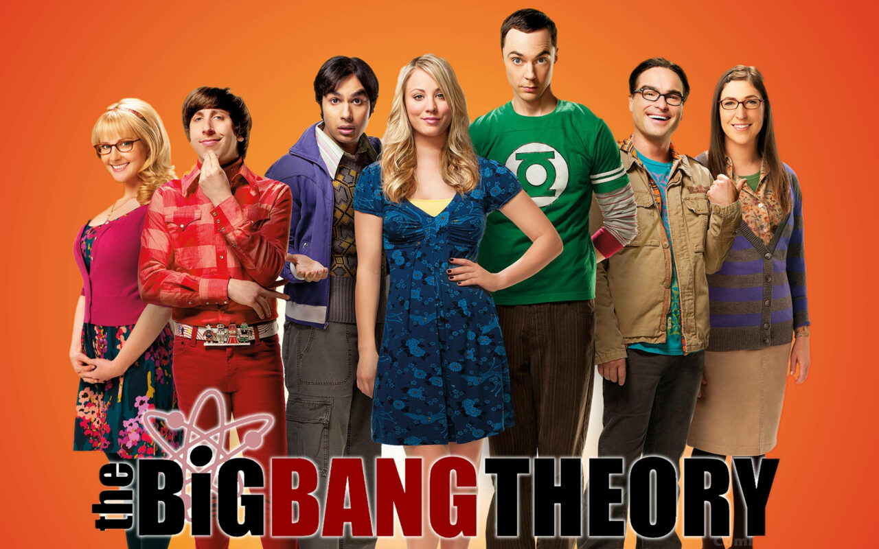 Big Bang Theory Characters in Vibrant Orange Wallpaper | Background ...