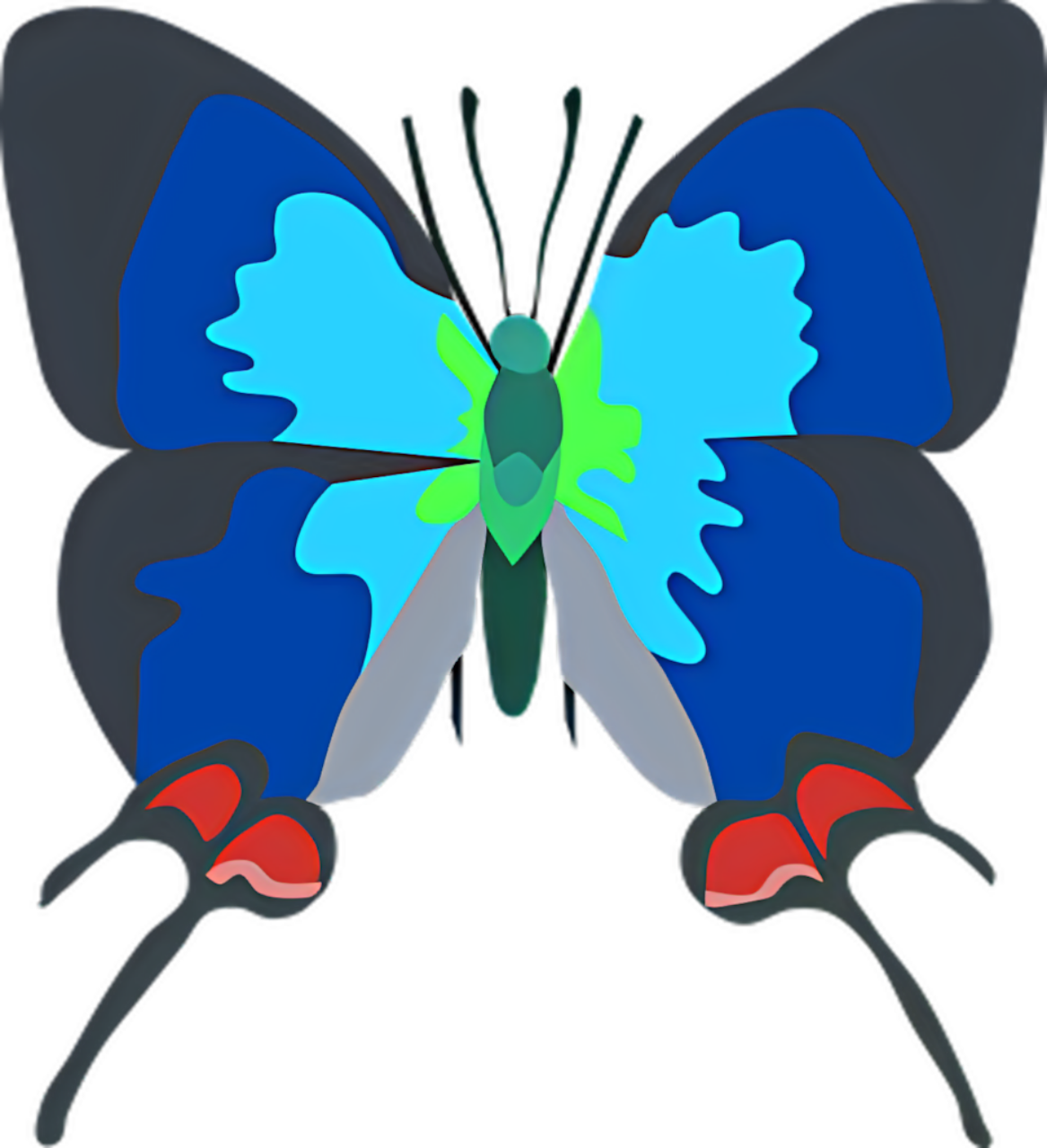 Vibrant Blue Butterfly Vector Art Wallpaper | Background FREE Download ...