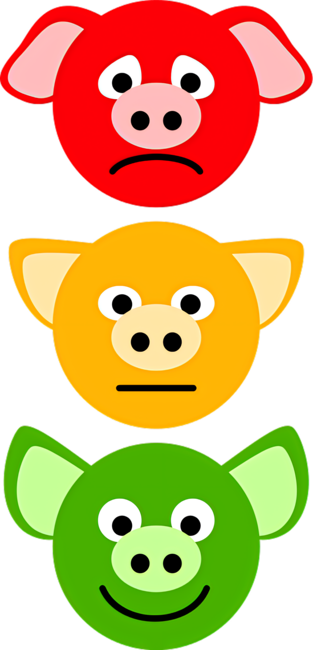 Colorful Cartoon Pig Faces Wallpaper | Background FREE Download ...