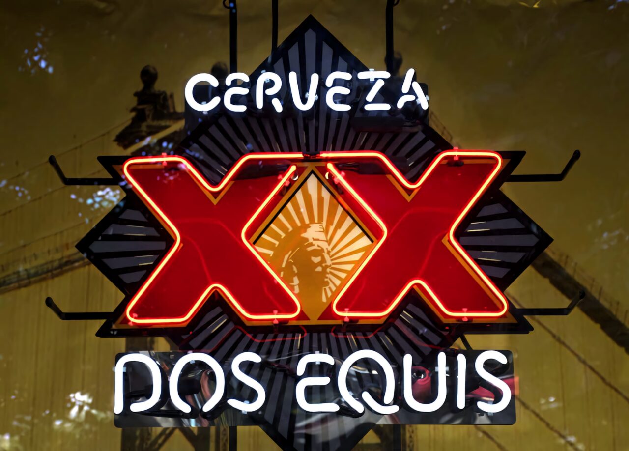 Dos Equis Neon XX Logo Red Yellow Vibrant Wallpaper | Background FREE ...