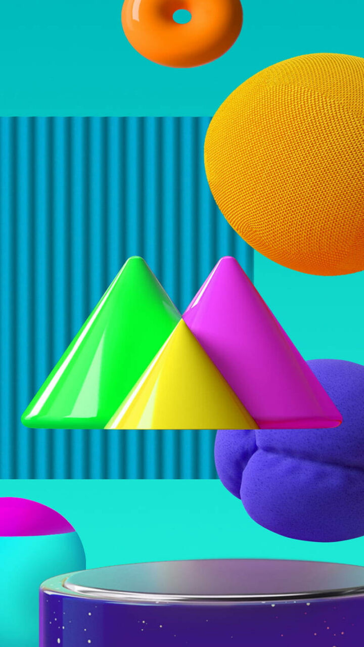 Colorful Geometric Shapes Cool Wallpaper | Background FREE Download ...