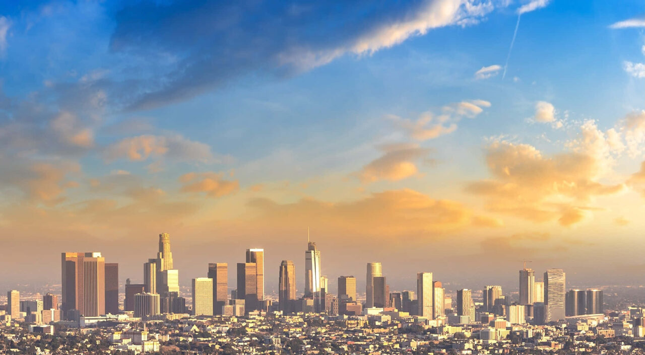 Serene Twilight Over Los Angeles Skyline Wallpaper | Background FREE ...