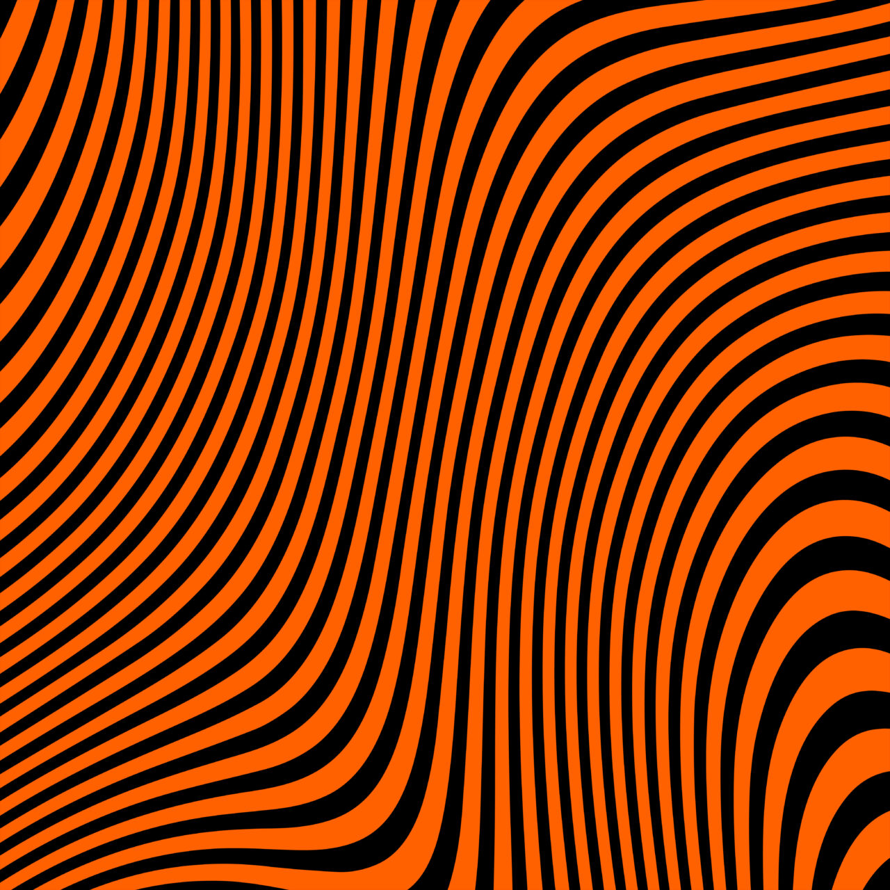 Vibrant Orange Black Stripes Optical Illusion Wallpaper | Background ...