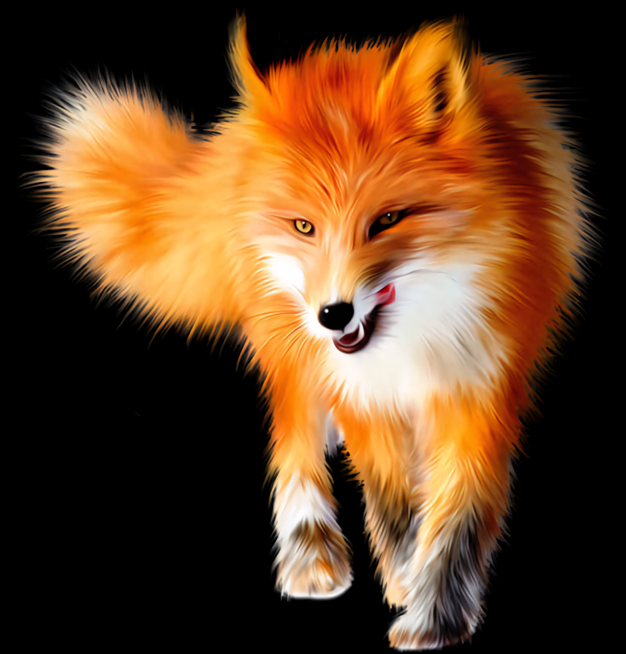 Vivid Orange Fox Artistry Wallpaper | Background FREE Download ...