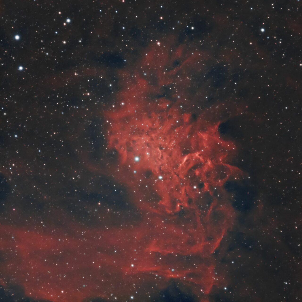 Celestial Red Nebula in Starry Space Wallpaper | Background FREE ...