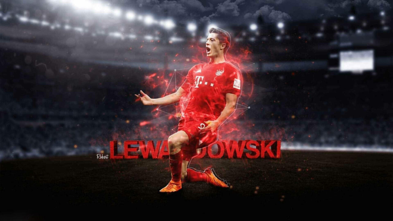 Vibrant Celebration of Lewandowski Action Wallpaper | Background FREE ...