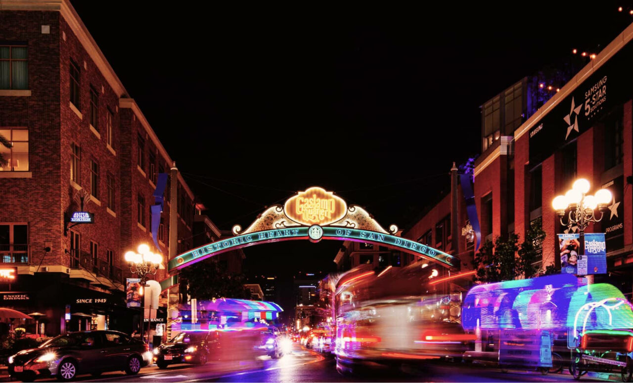 Colorful Gaslamp Quarter Nightlife Wallpaper | Background FREE Download ...