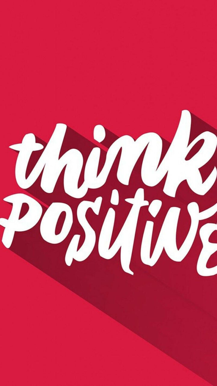 Think Positive Vibrant Red Wallpaper | Background FREE Download ...