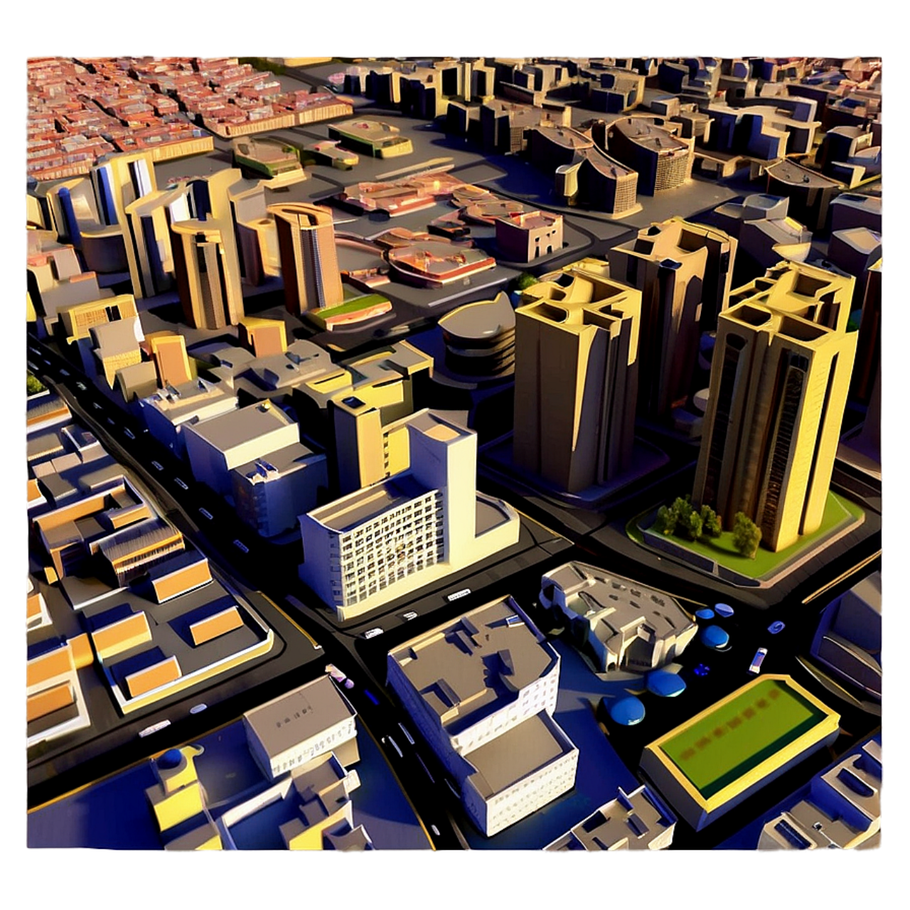 Vibrant Urban Design with Modern Architecture Wallpaper | Background ...