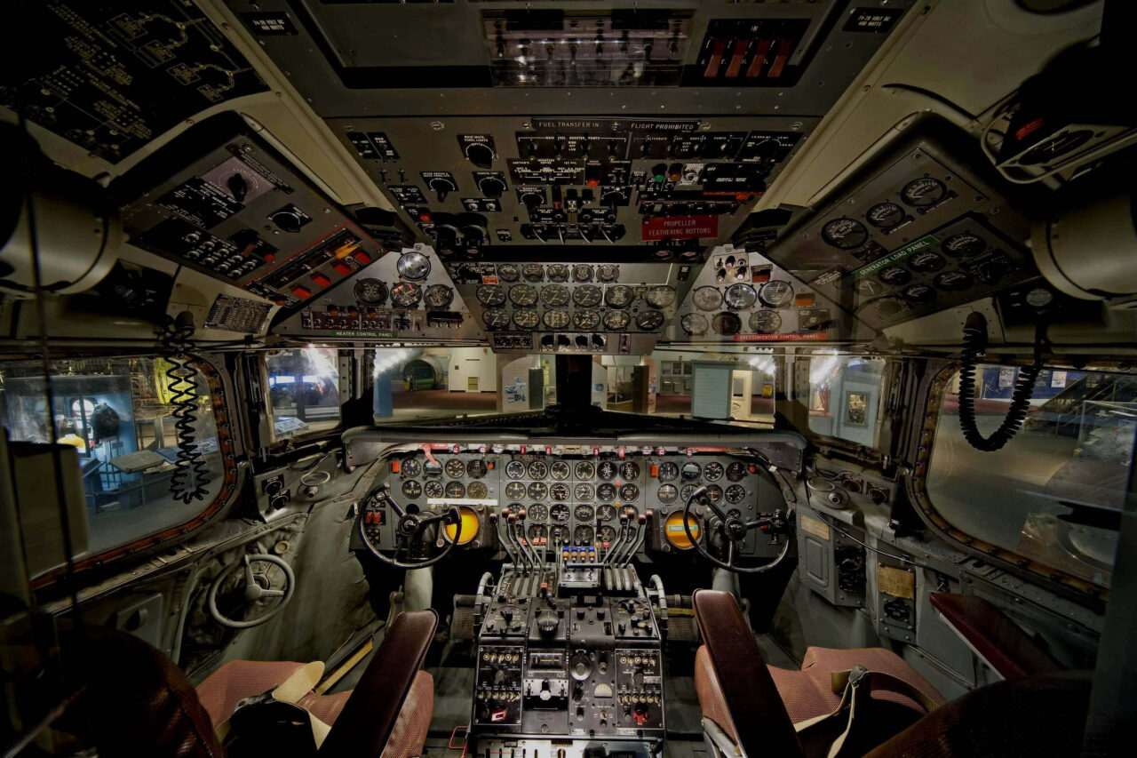 Vintage Aircraft Cockpit Analog Dials Retro Design Wallpaper ...