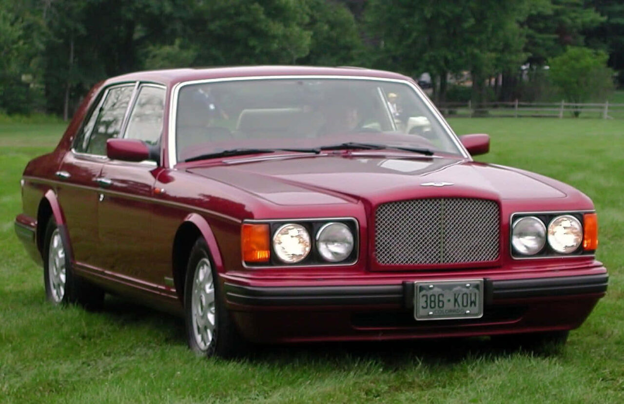 Vintage Ruby-Red Bentley Front View Wallpaper | Background FREE ...