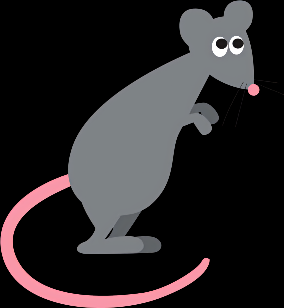 Whimsical Gray Rat Cartoon Wallpaper | Background FREE Download ...