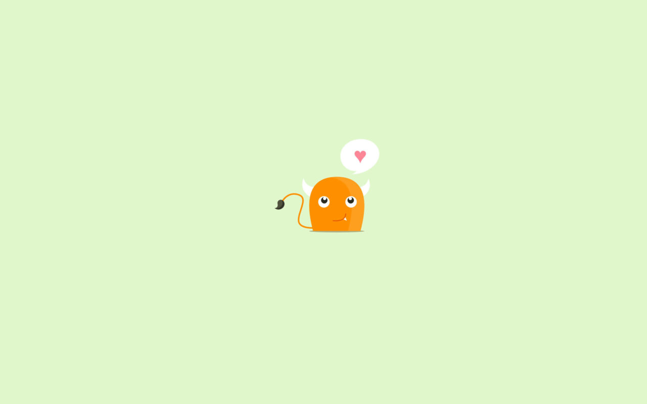 Whimsical Orange Character on Pastel Green Wallpaper | Background FREE ...