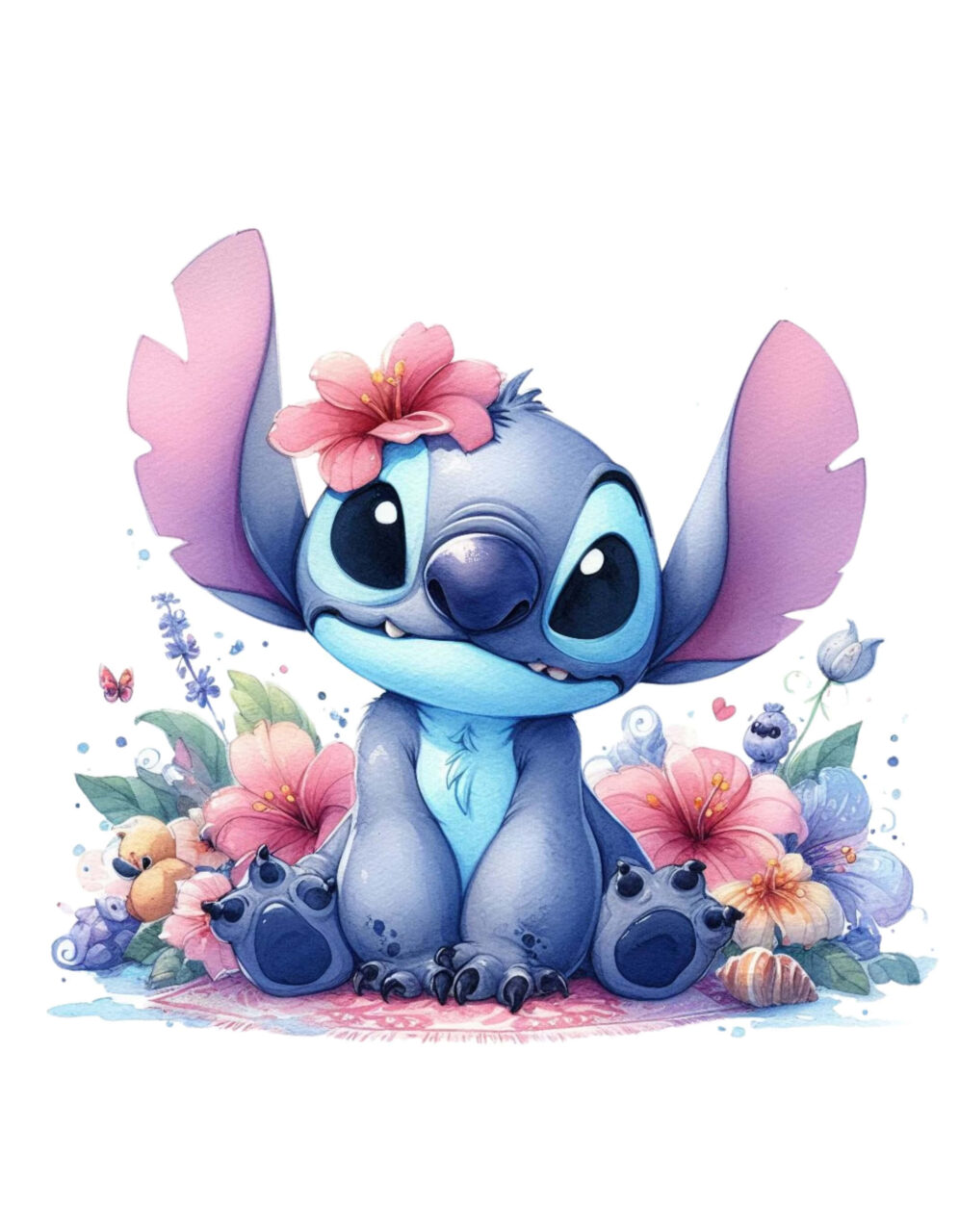 Stitch in Floral Charm Wallpaper | Background FREE Download - Vulplex.com